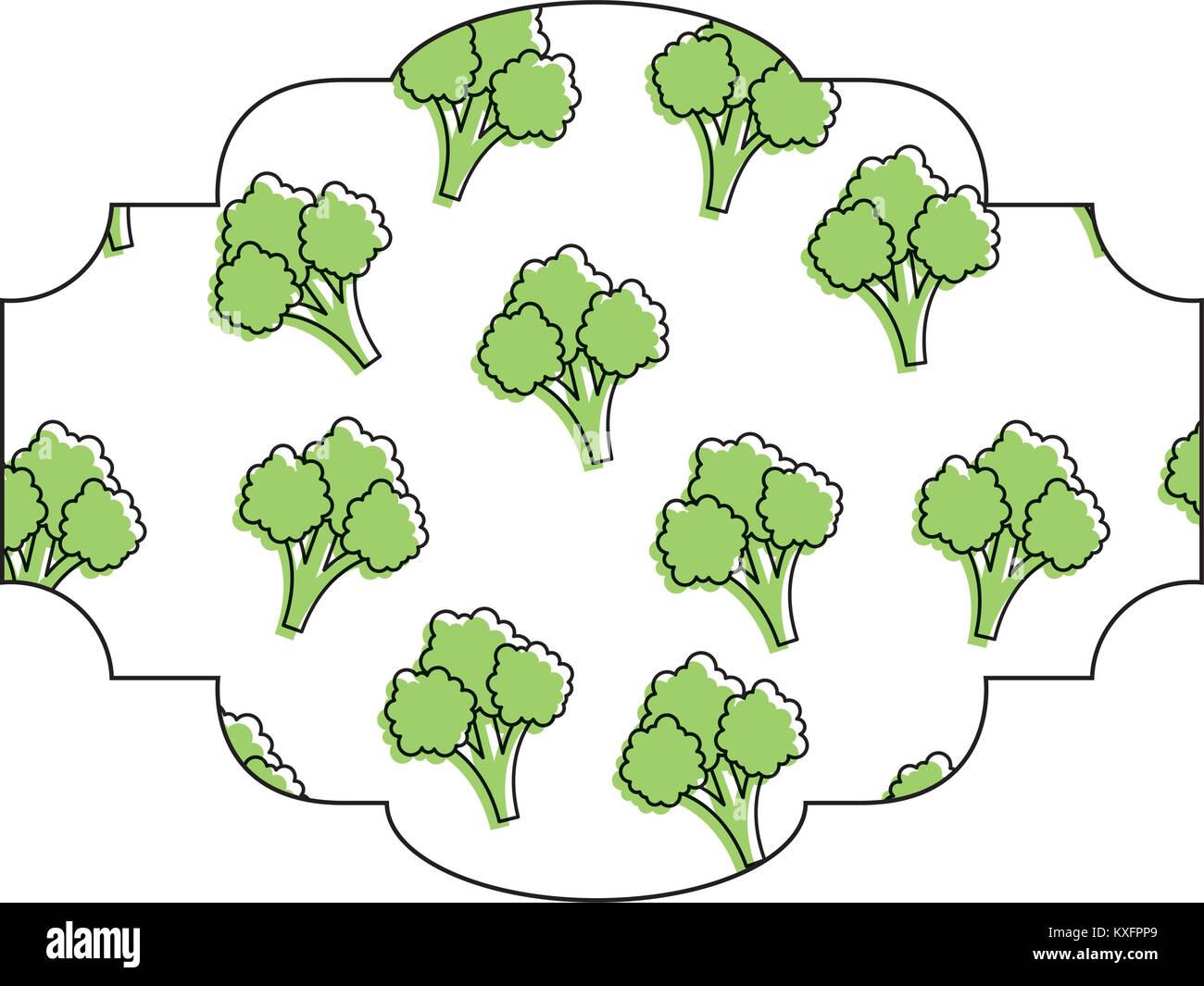 Border Design Fresh Vegetables Illustration High Resolution Stock ...