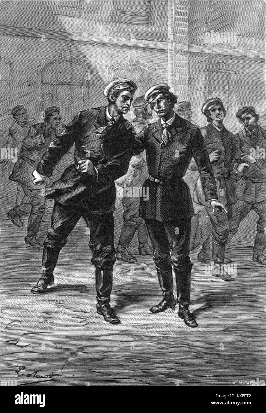 An illustration from Léon Benett's 'A Drama in Livonia,' showcasing a ...