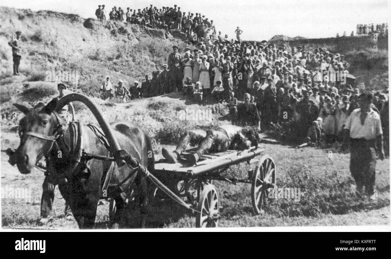 Mass grave of victims Black and White Stock Photos & Images - Alamy