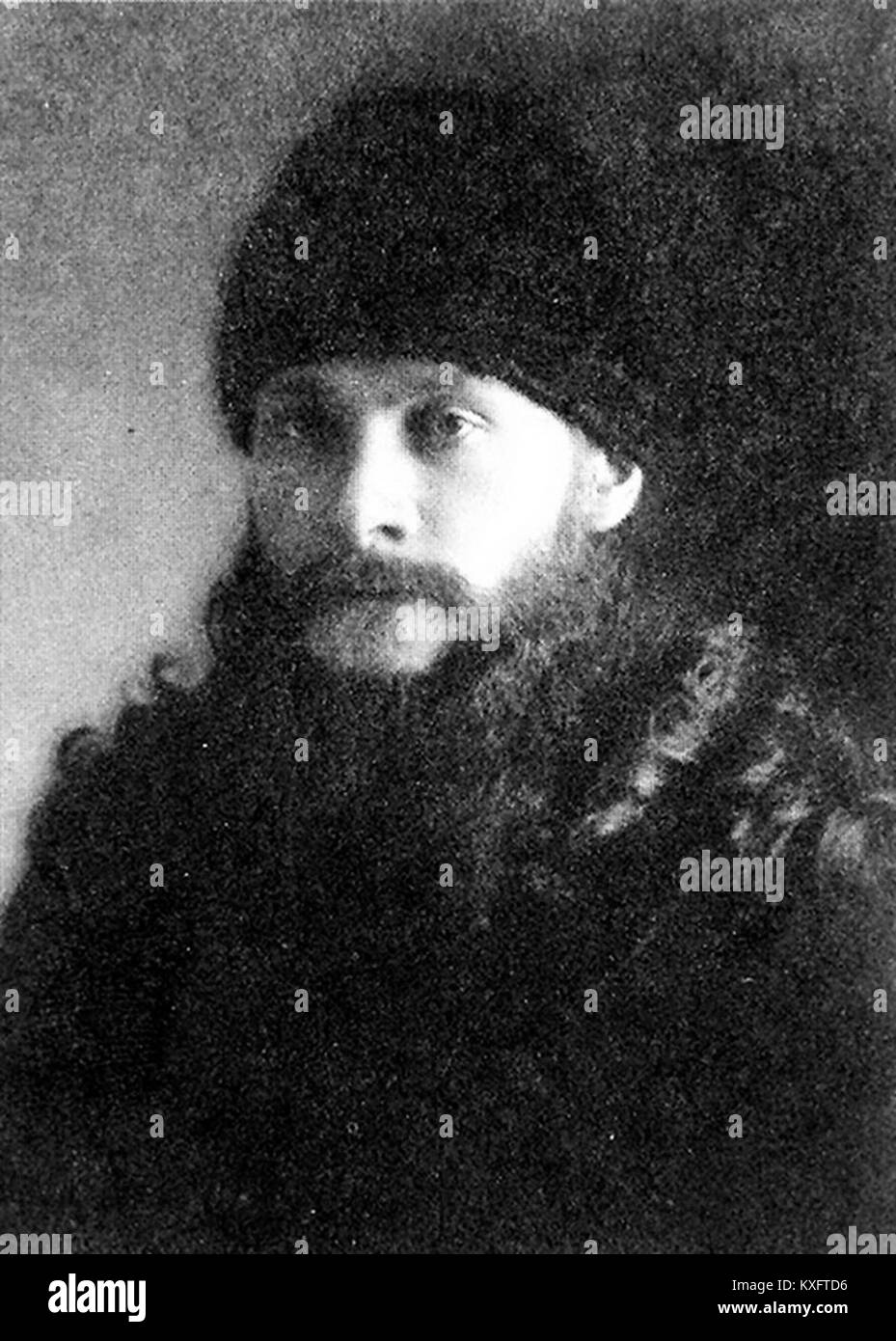 A 1922 portrait of Hieromonk Guriy (Egorov), a Russian Orthodox monk ...