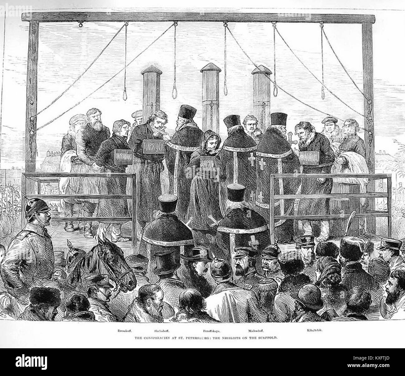 Translation: Execution of the First of Marchers. Refers to the ...