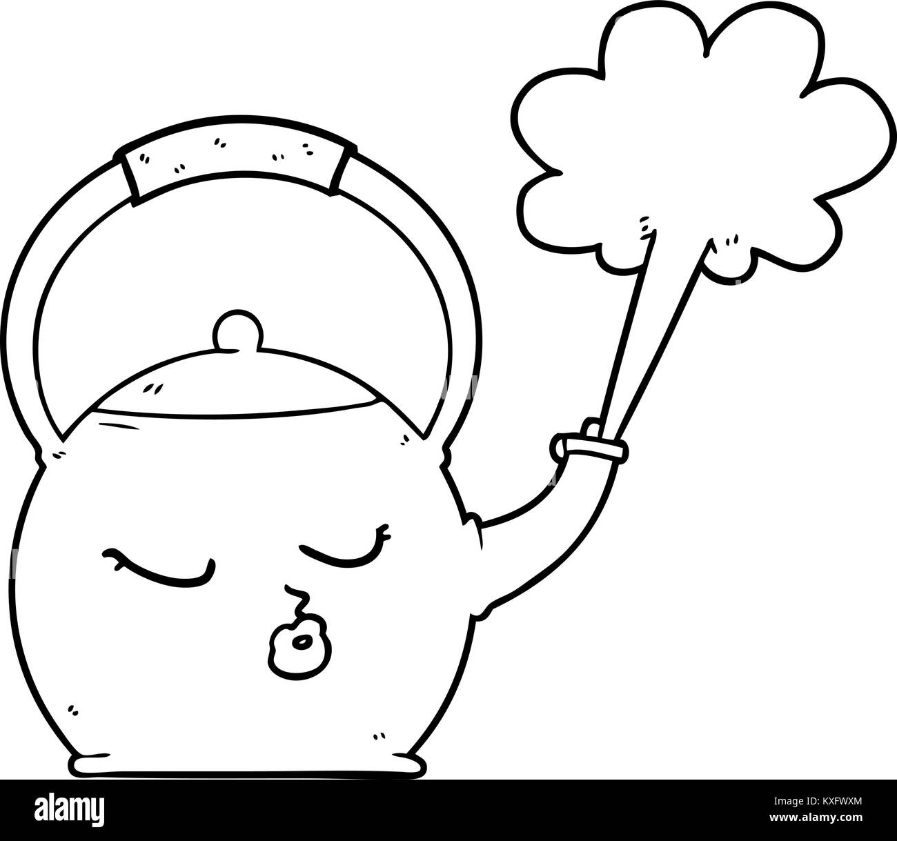 cartoon boiling kettle Stock Vector Image & Art - Alamy