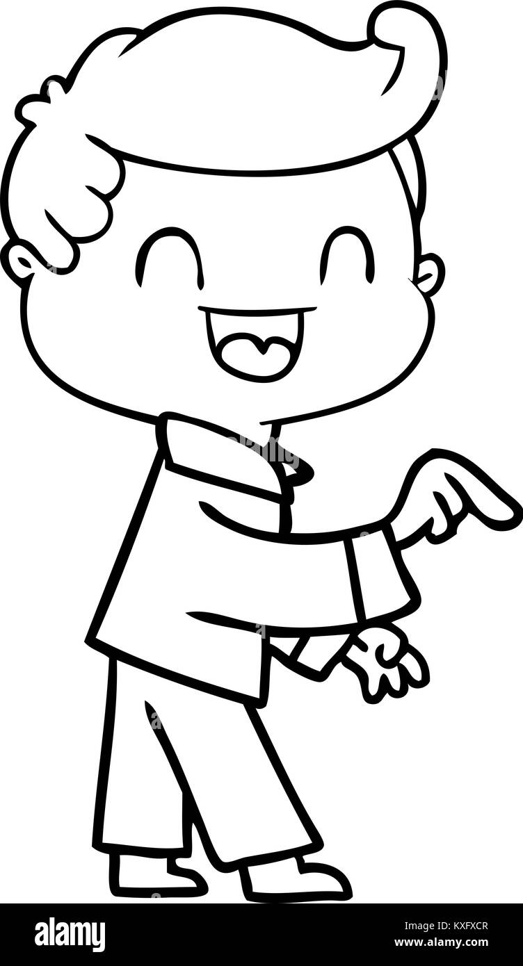 cartoon happy man pointing Stock Vector Image & Art - Alamy