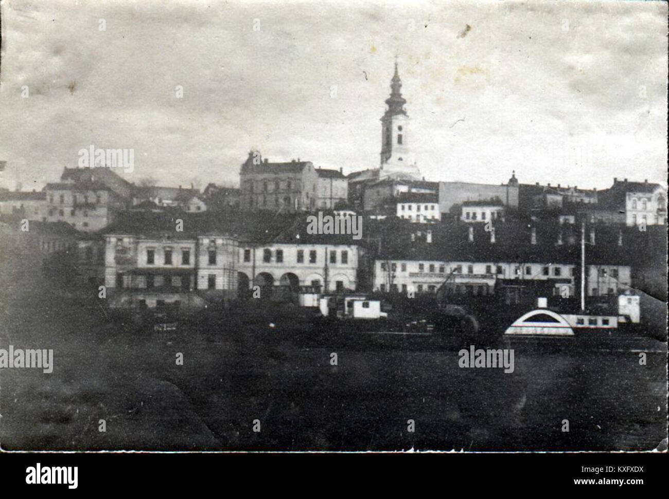 A historical record depicting Belgrade during World War I, showing ...