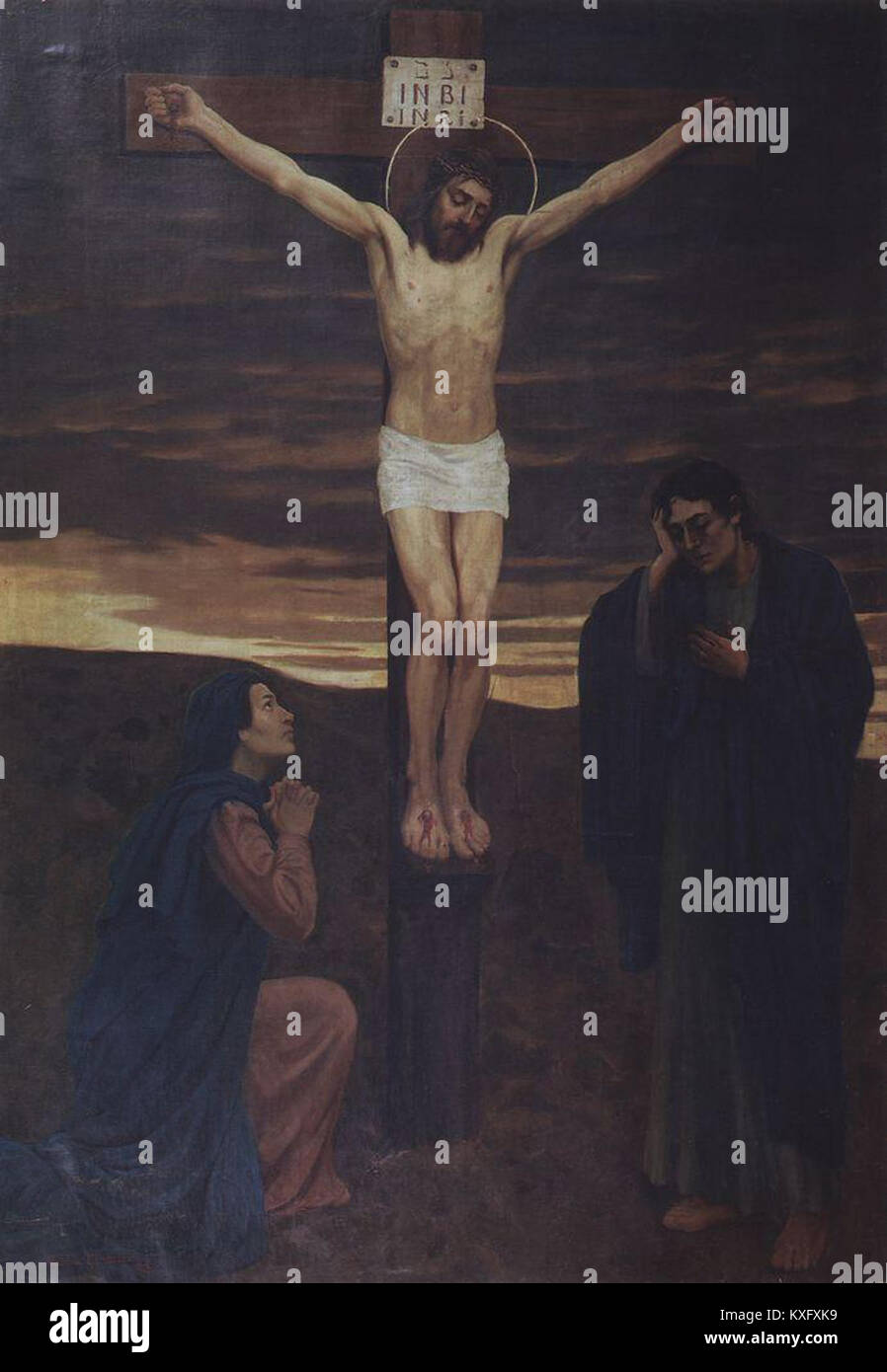 Depiction of the crucifixion of christ hi-res stock photography and ...