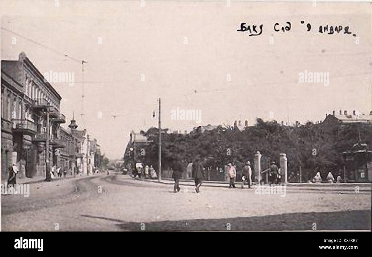A 1930s photograph of the 'January 9 Garden' in Baku, Azerbaijan ...