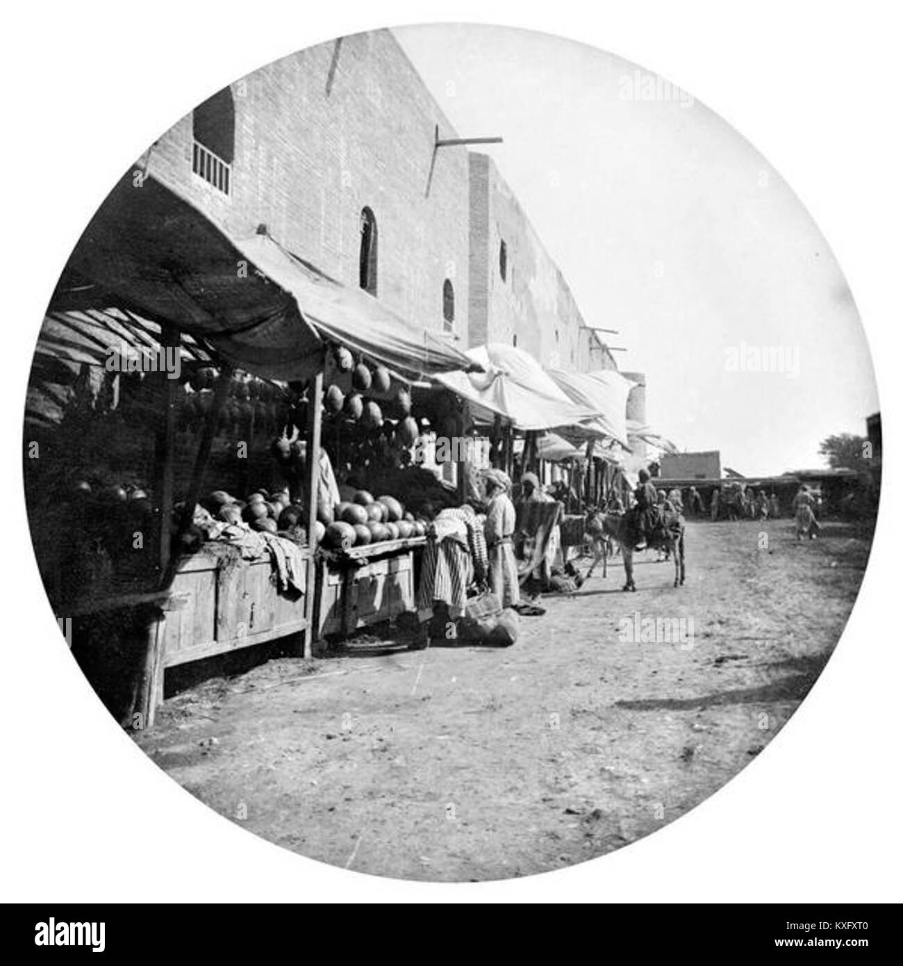 Photograph of the Registan Square bazaar in Samarkand, Uzbekistan ...