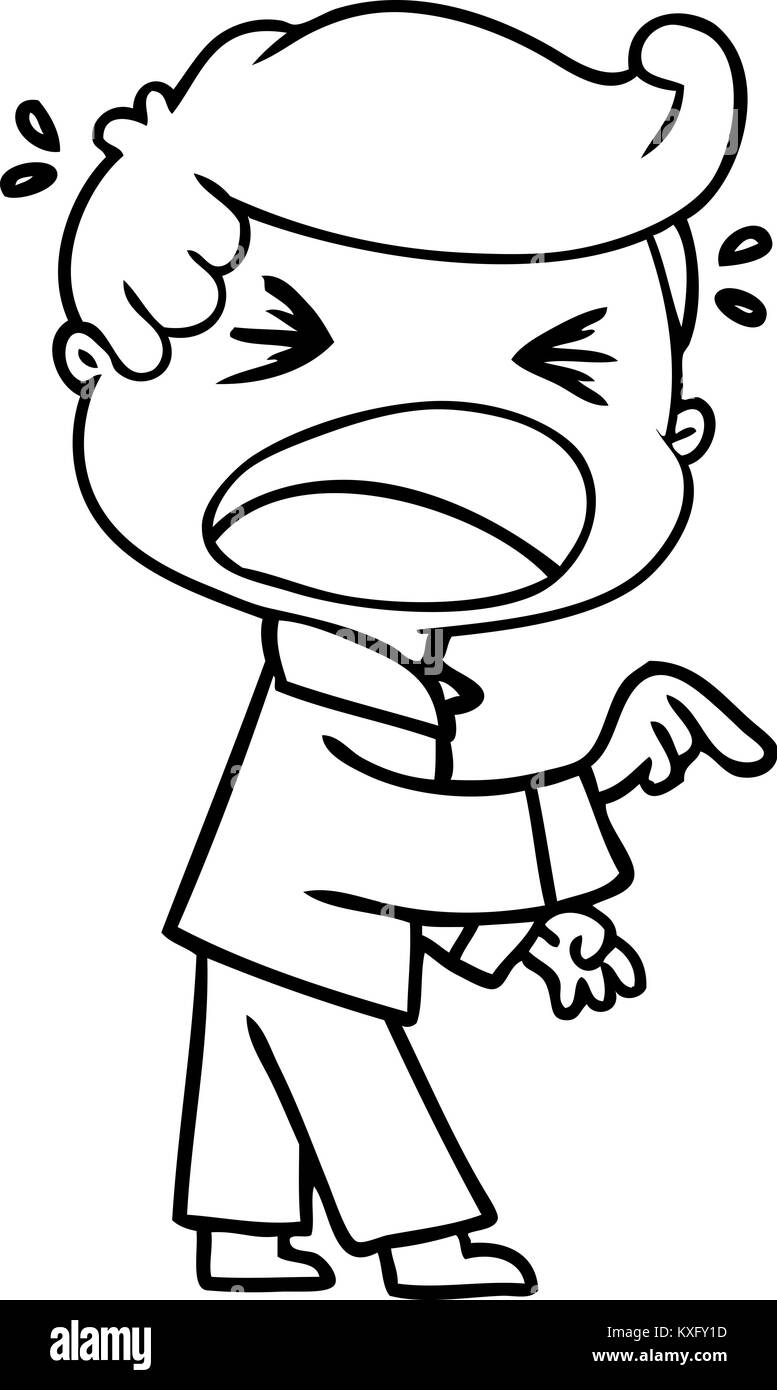 cartoon shouting man pointing finger Stock Vector Image & Art - Alamy