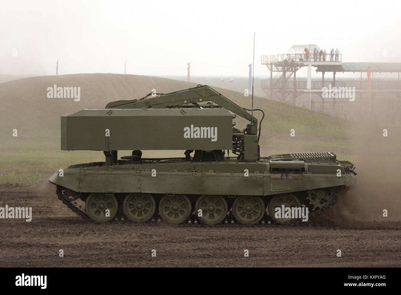 A reference to the TZM-T, a Soviet-era transport-loading vehicle designed for the 9K58 Smerch ...