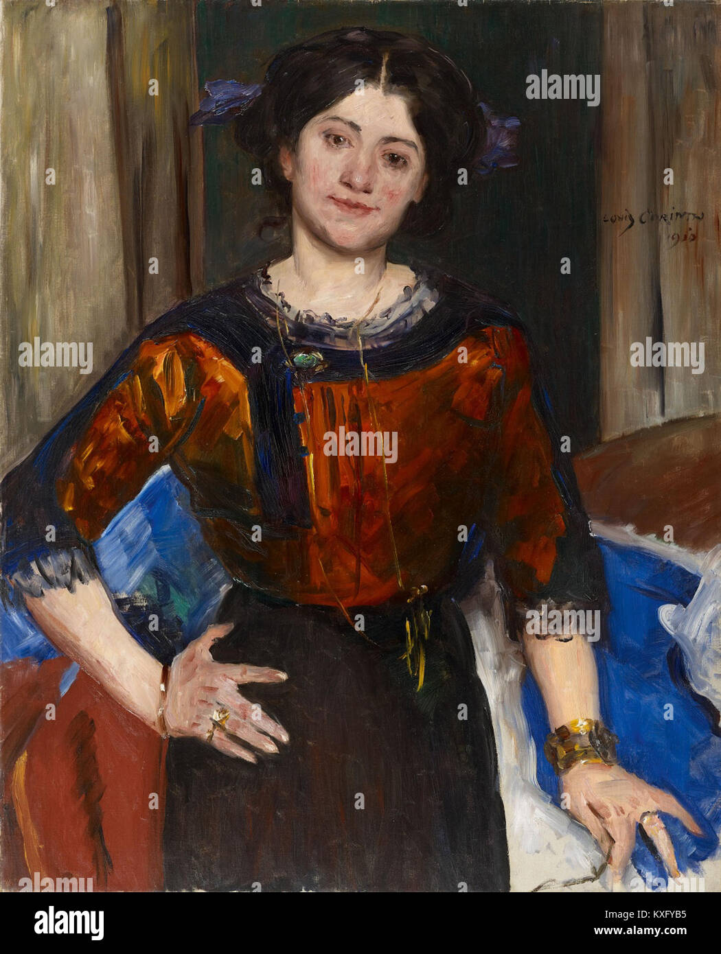 A 1910 portrait by German painter Lovis Corinth depicting Charlotte ...