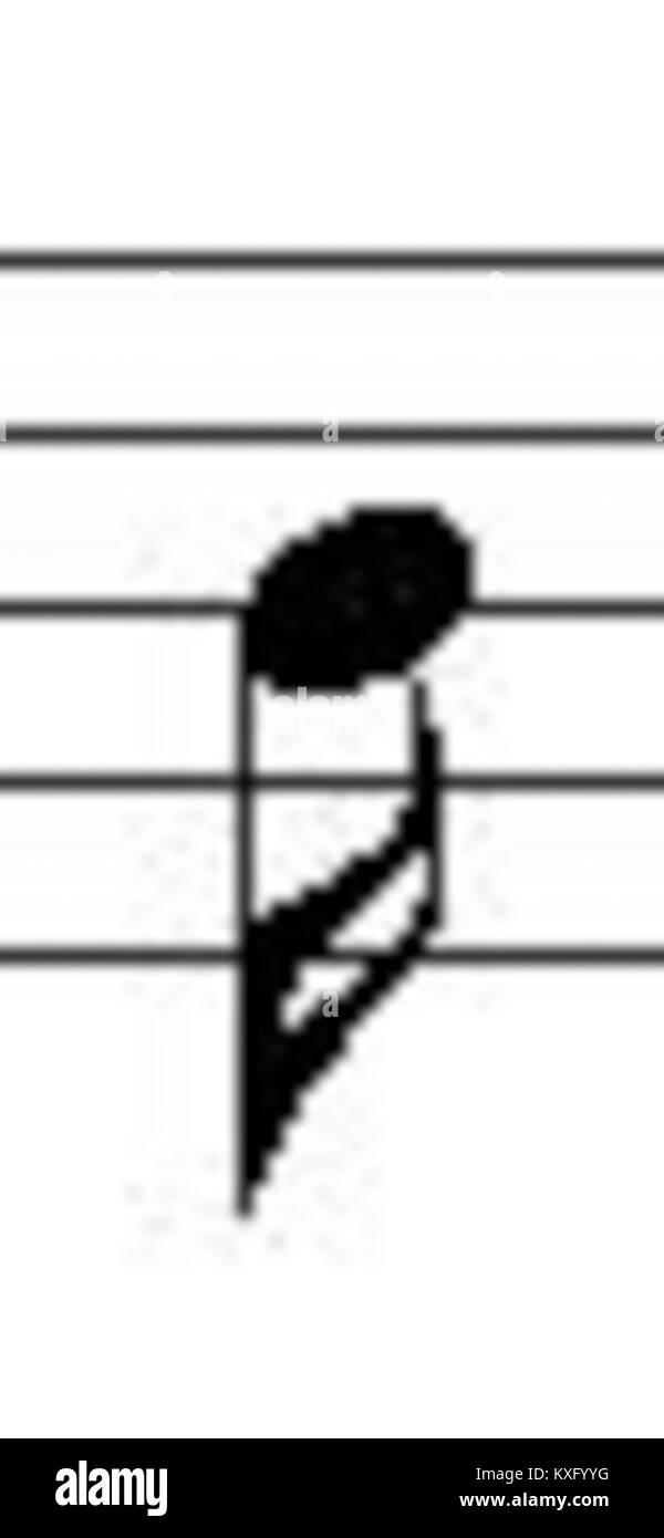 Sixteenth music note Black and White Stock Photos & Images - Alamy
