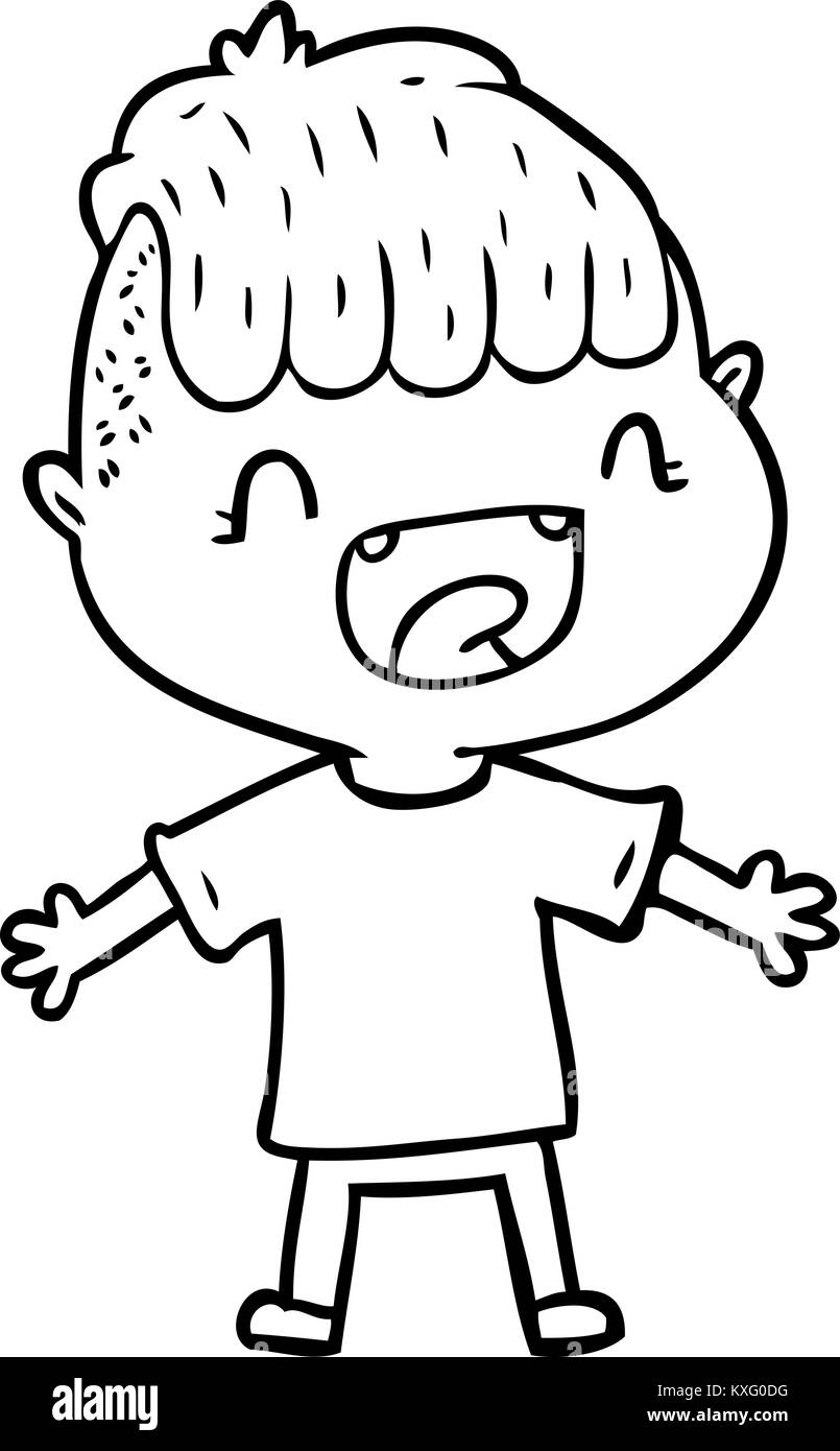 cartoon happy boy laughing Stock Vector Image & Art - Alamy