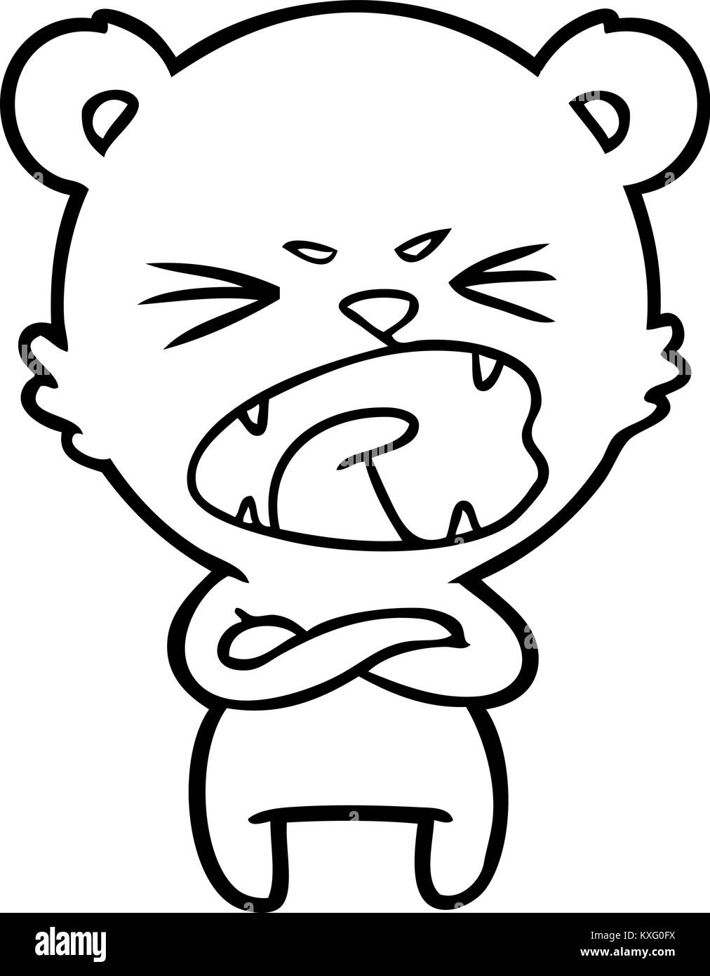 angry cartoon bear shouting Stock Vector Image & Art - Alamy