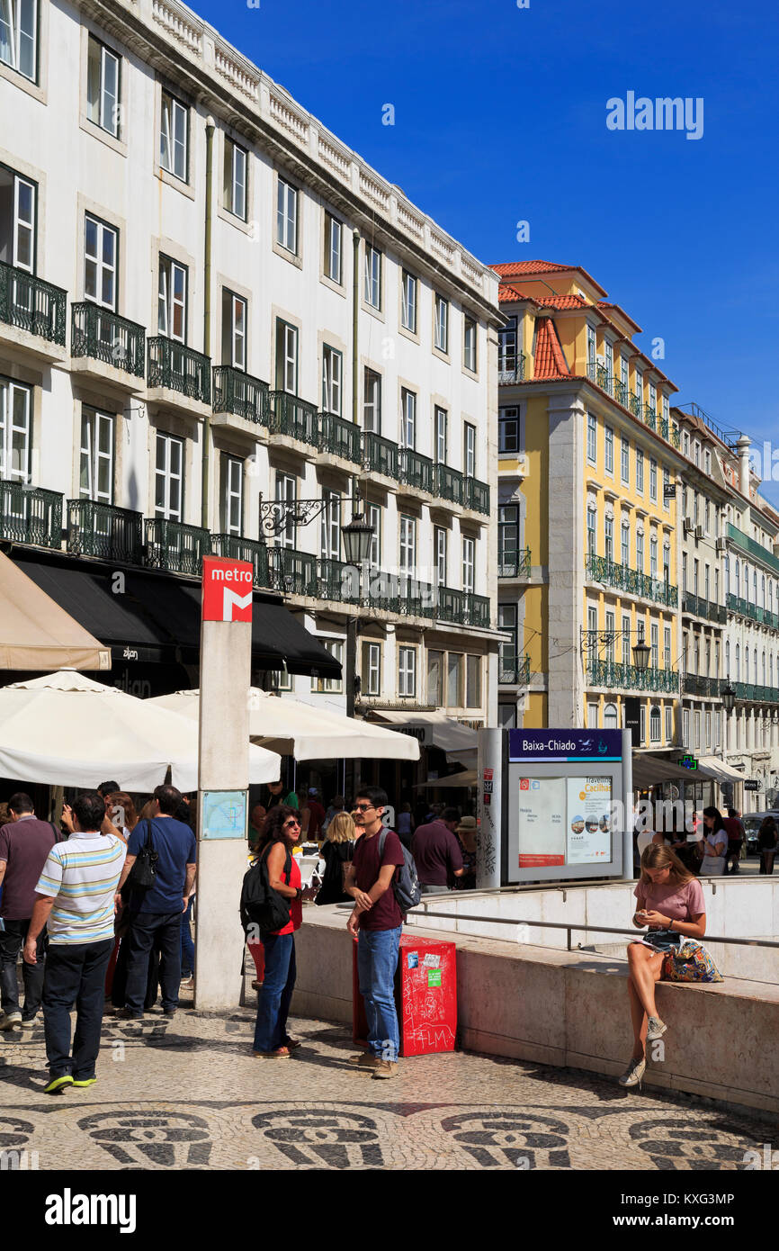 Cafe, Chiado Square, Lisbon, Portugal, Europe Stock Photo - Alamy