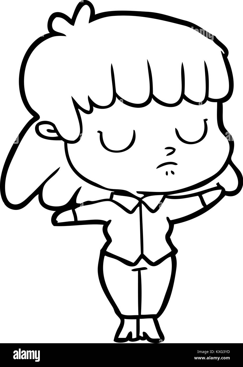 cartoon indifferent woman Stock Vector Image & Art - Alamy