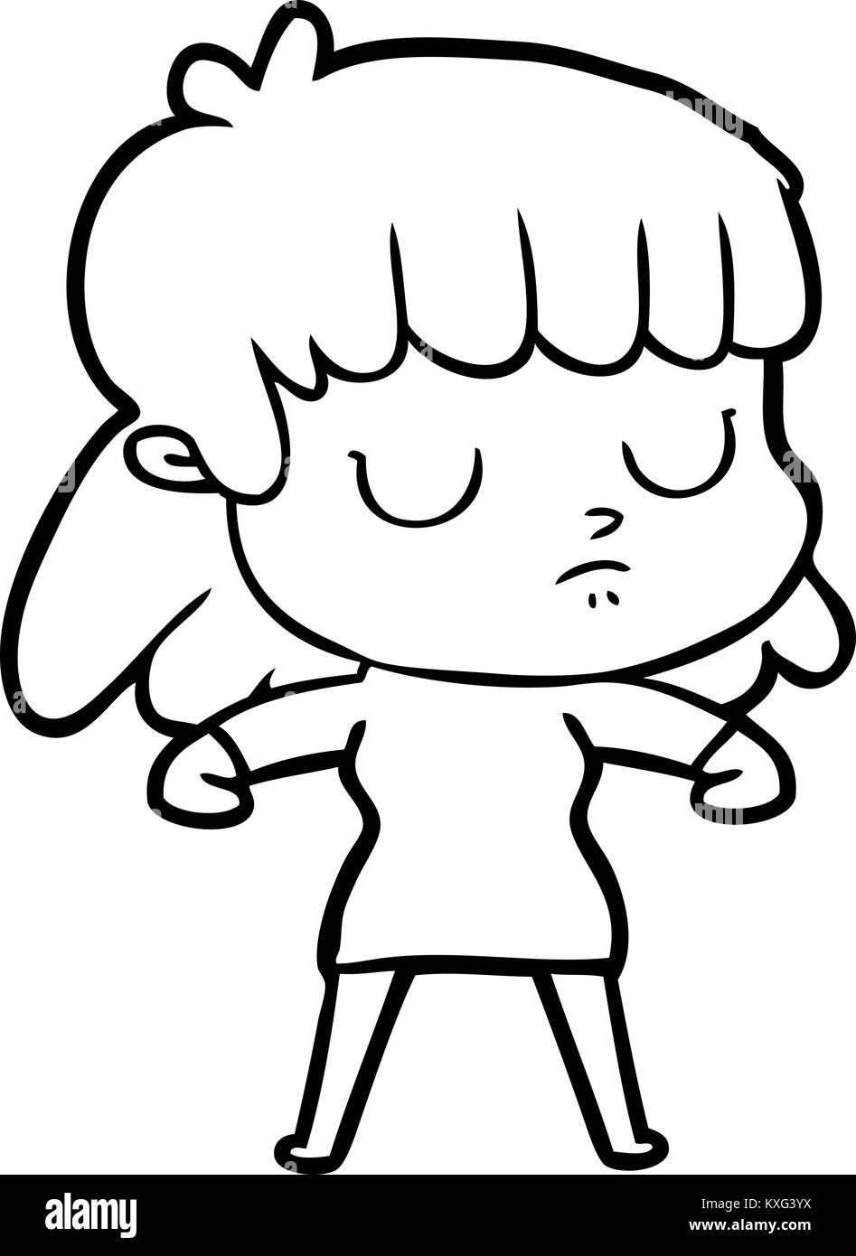 cartoon indifferent woman Stock Vector Image & Art - Alamy