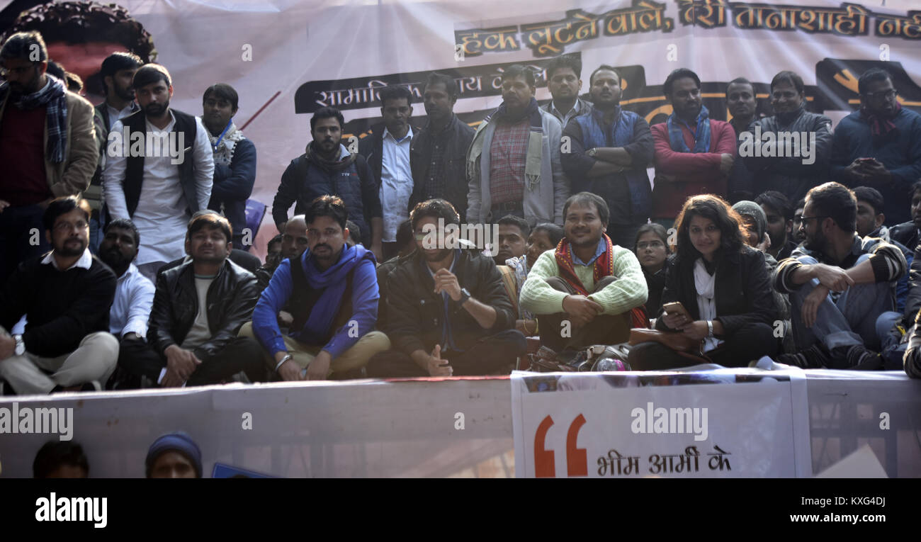 NEW DELHI, INDIA - JANUARY 9: (From left) Kanhaiya Kumar, Vinay Ratan ...