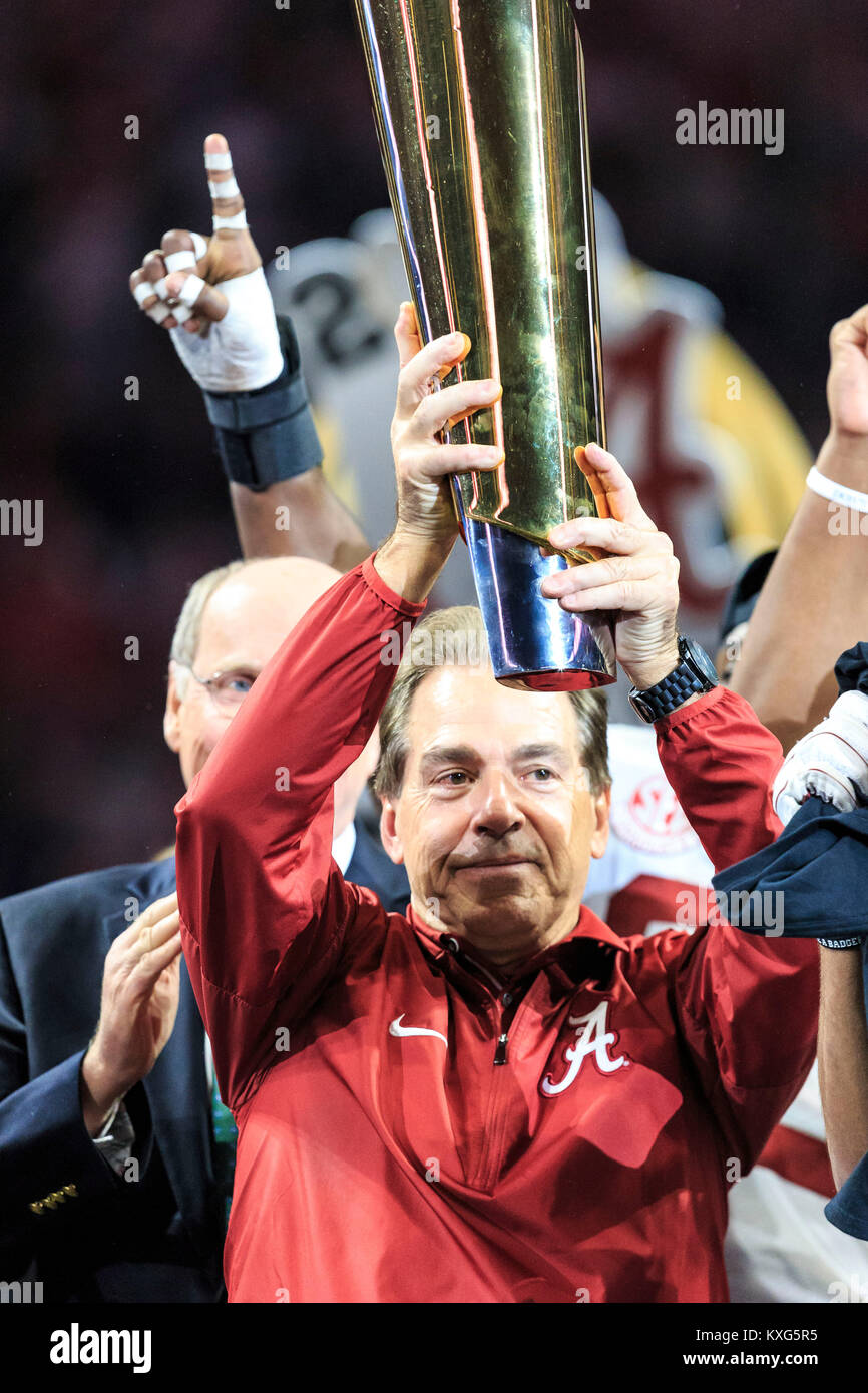 Nick saban trophy hi-res stock photography and images - Alamy
