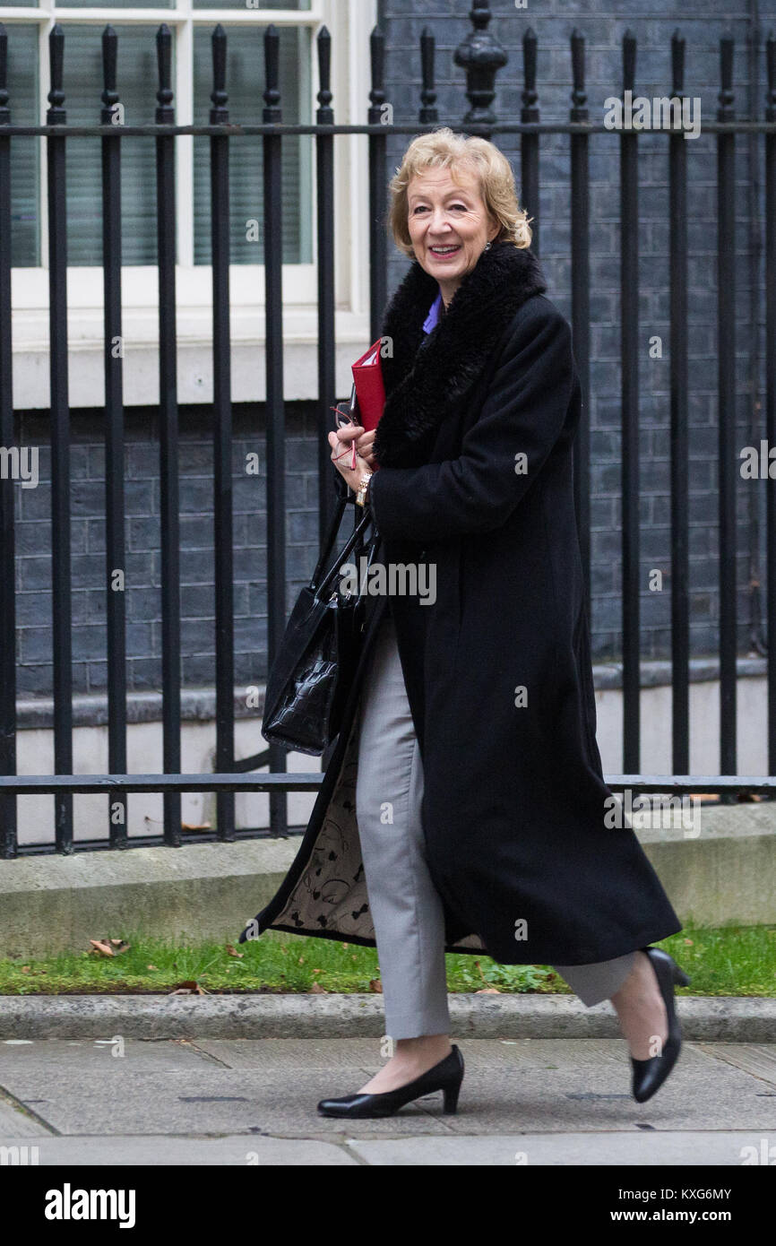 Leader commons andrea leadsom arriving 10 downing street hi-res stock ...