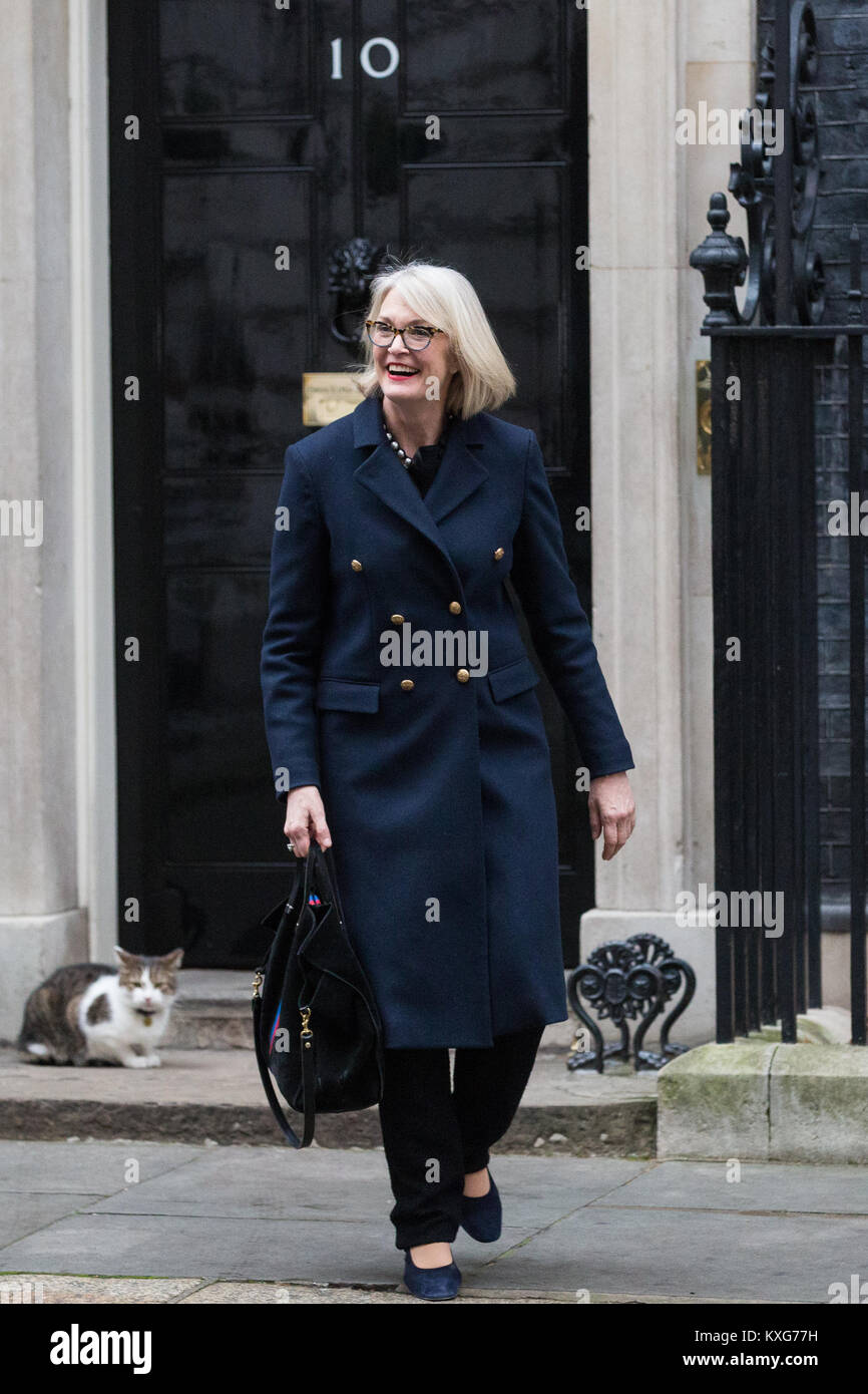 London, UK. 9th Jan, 2018. Margot James MP leaves 10 Downing Street ...