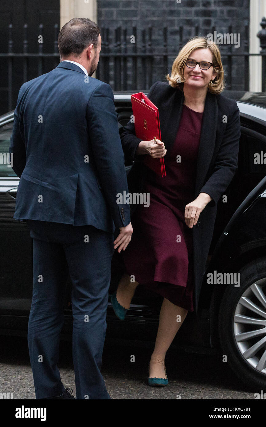 London, UK. 9th Jan, 2018. Amber Rudd MP, Secretary of State for the ...