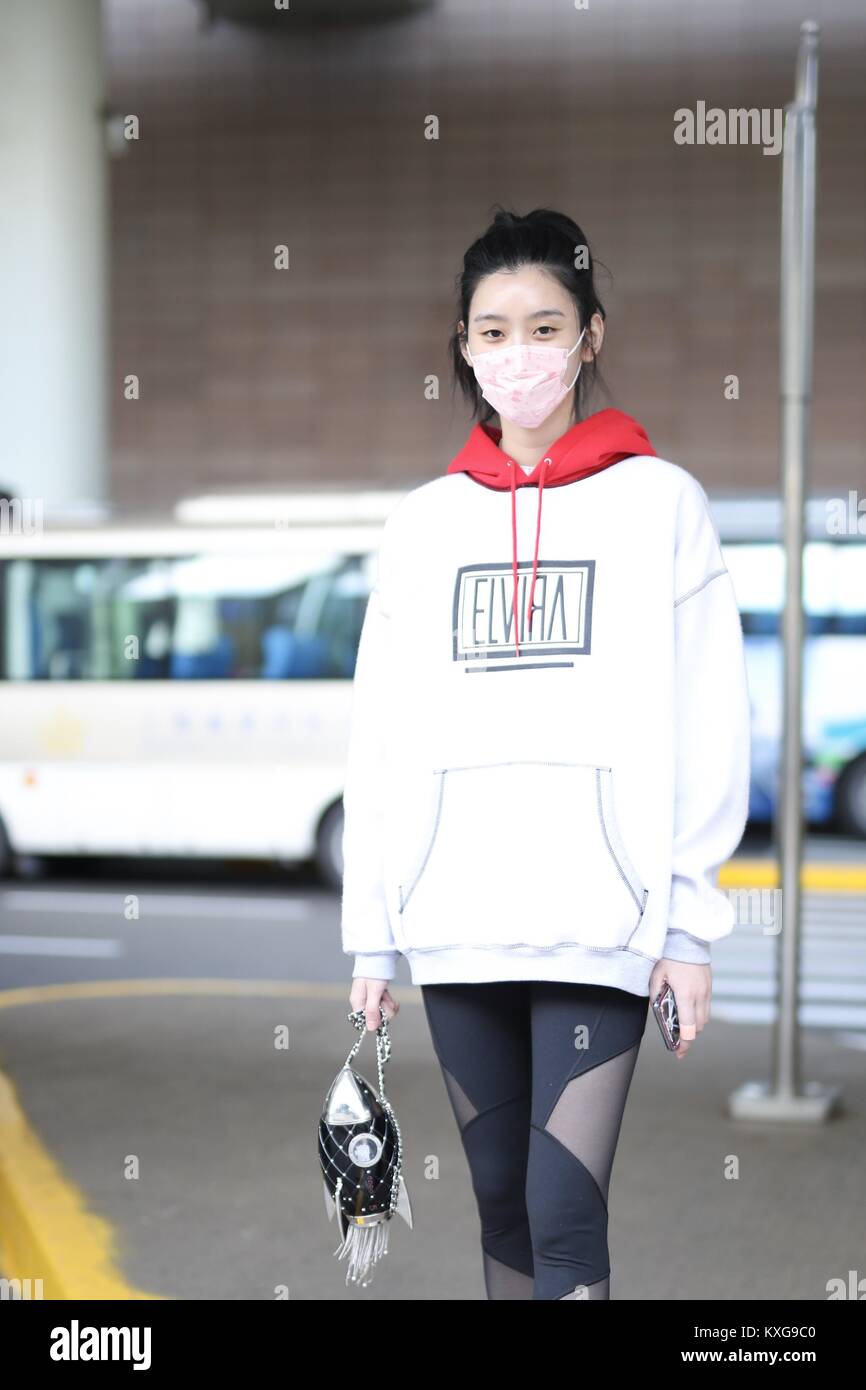 Shanghai, Shanghai, China. 9th Jan, 2018. Chinese model Ming Xi at the ...