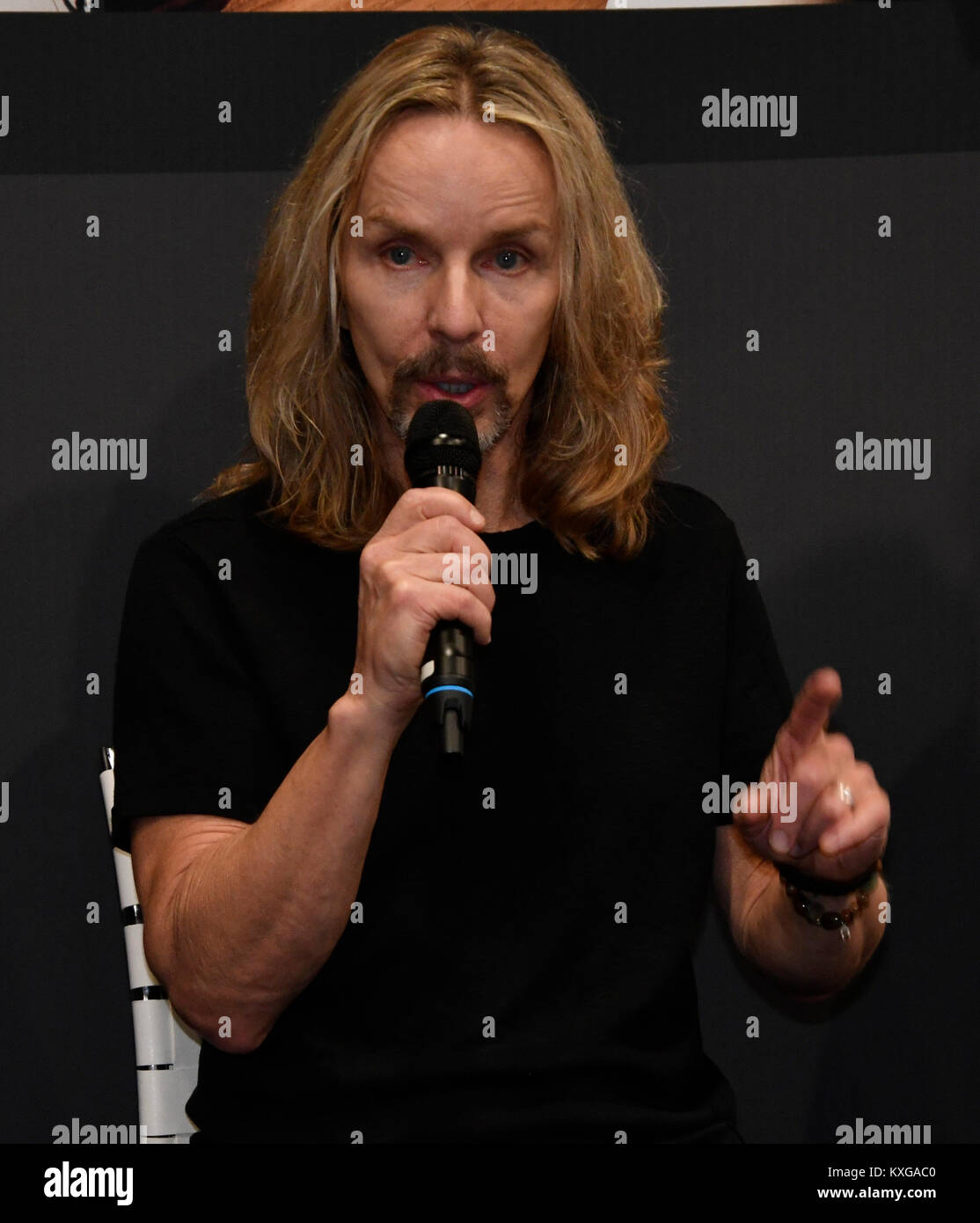 Las Vegas, USA. 9th January, 2018. Lead guitarist and singer Tommy Shaw ...