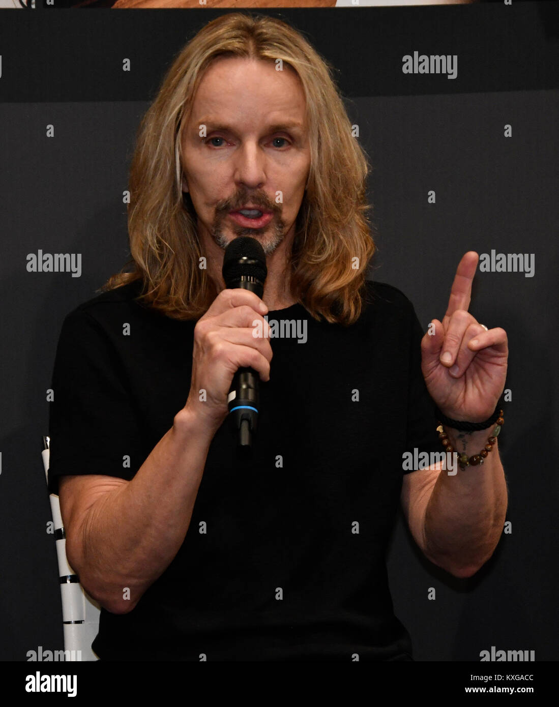 Las Vegas, USA. 9th January, 2018. Lead guitarist and singer Tommy Shaw ...