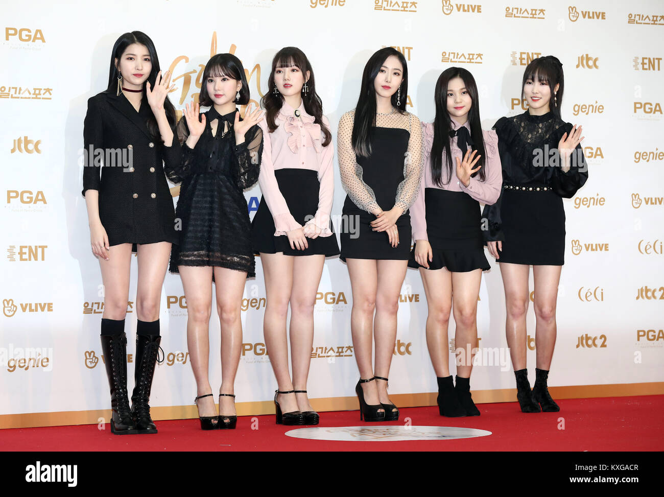 10th Jan, 2018. GFriend at awards ceremony South Korean girl group ...