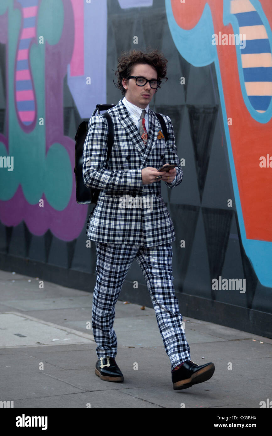 Street Style from day two of London Fashion Week Mens AW 2018. Image ...