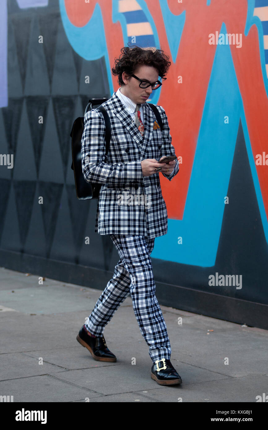 Street Style from day two of London Fashion Week Mens AW 2018. Image ...