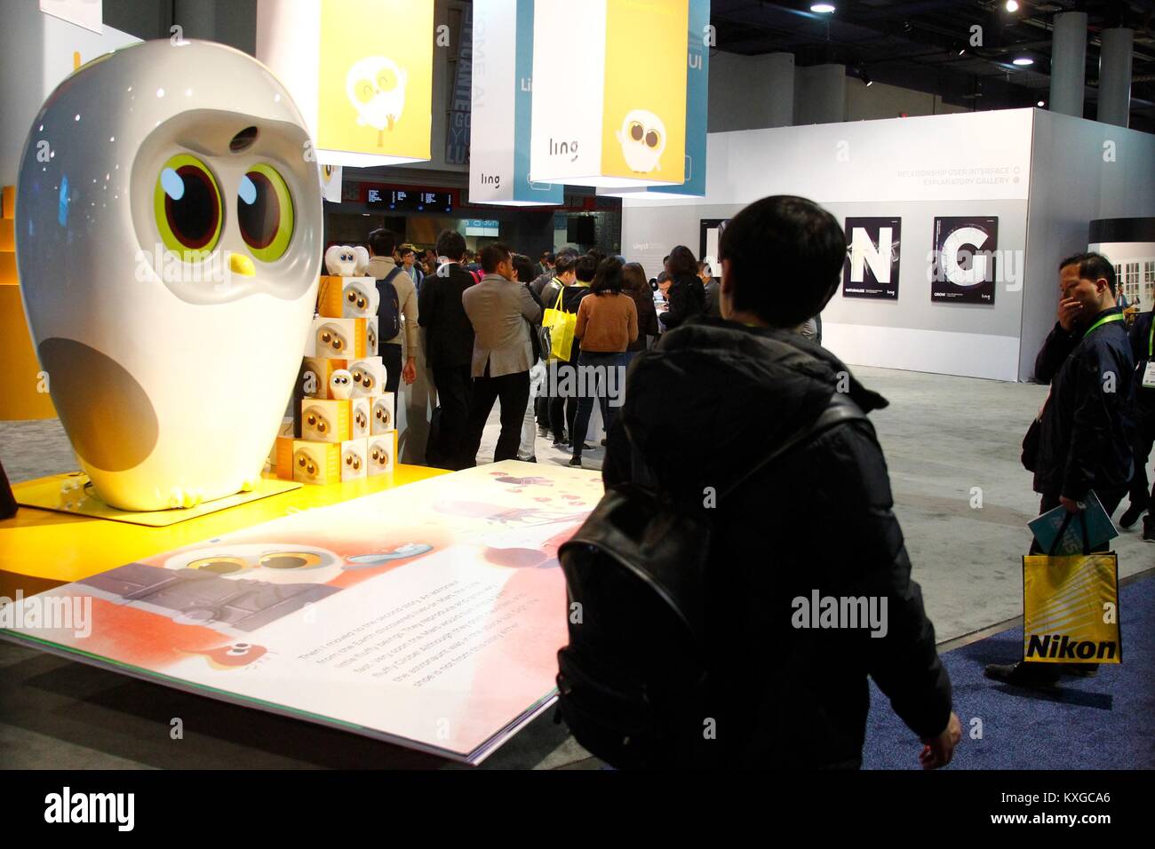 Las Vegas, NV, USA. 9th Jan, 2018. Luka, the picture book reading robot ...