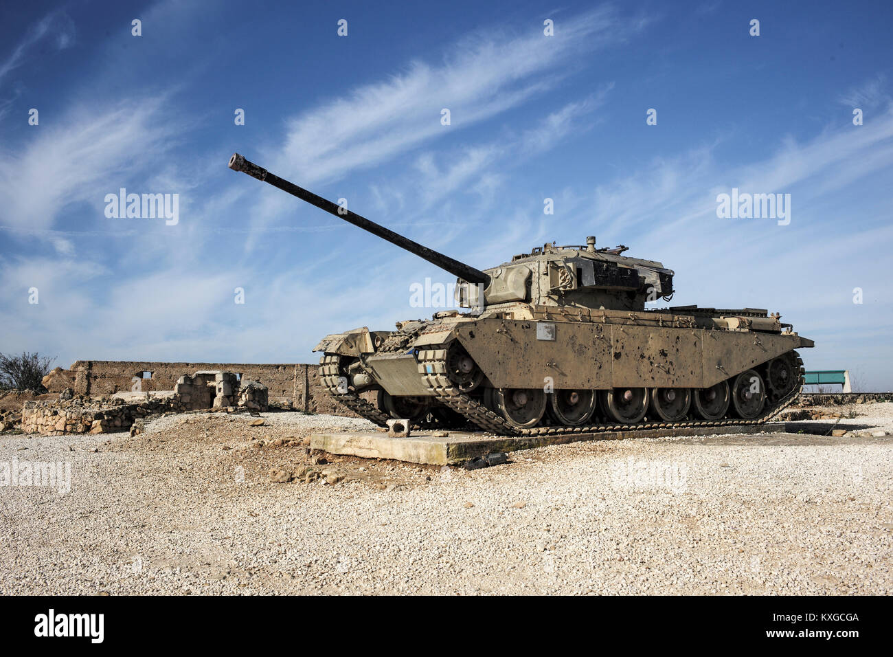 Israel. 03rd Jan, 2018. Tank at the Radar Hill in Har Adar, Israel on ...