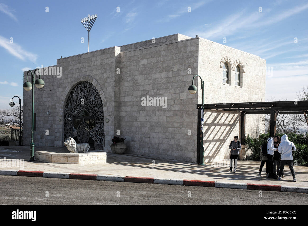 Israel. 03rd Jan, 2018. Synagogue in Har Adar, Israel on 29.12.2017 Has ...