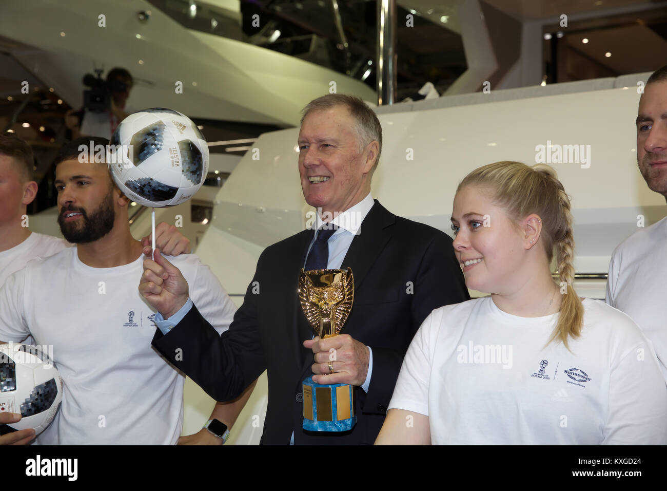 London, UK. 10th Jan, 2018. 1966 World Cup hero Sir Geoff Hurst and ...