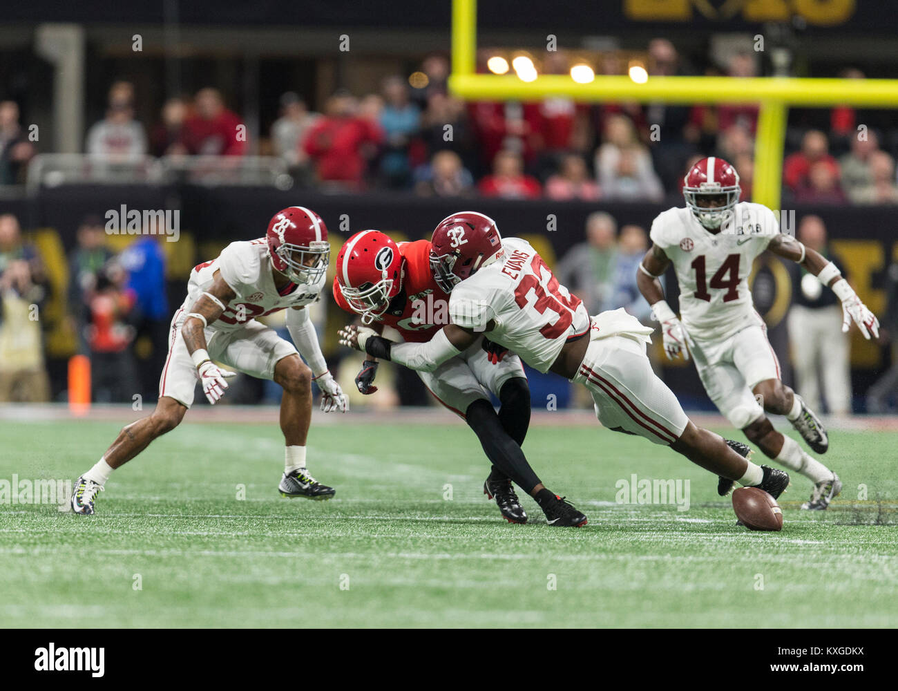 Atlanta, Georgia, USA. 8th Jan, 2018. Alabama linebacker Rashaan Evans ...