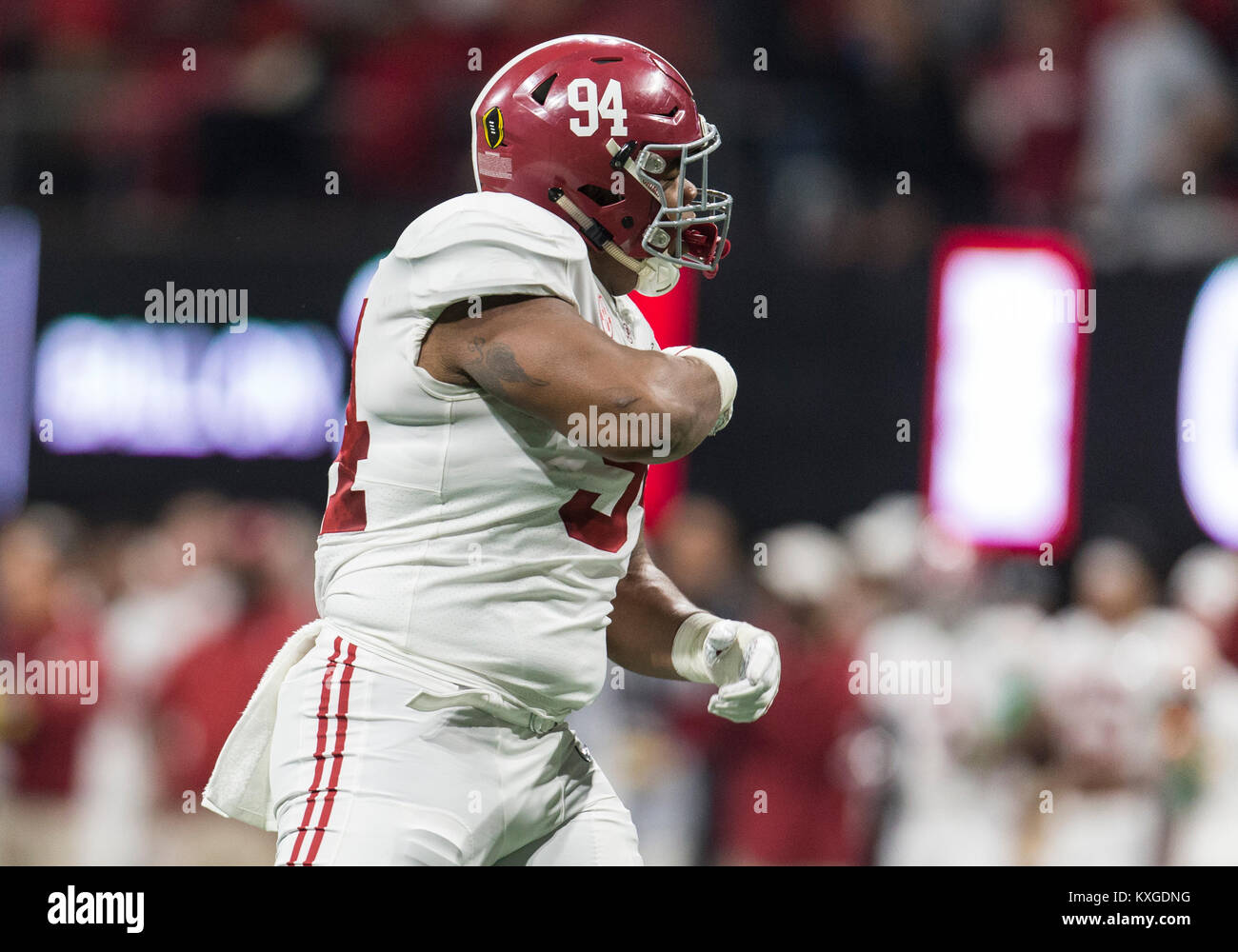 Atlanta, Georgia, USA. 8th Jan, 2018. Alabama defensive lineman Da'Ron ...