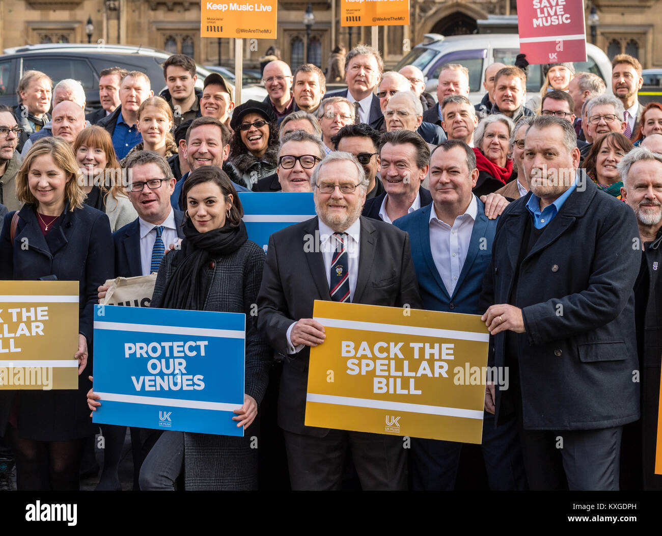 London 10th January 2018, Leading music figures campaign outside the ...