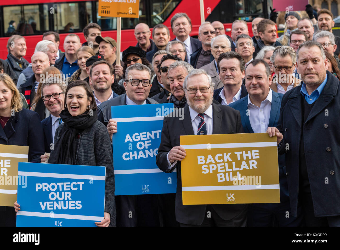 London 10th January 2018, Leading music figures campaign outside the ...