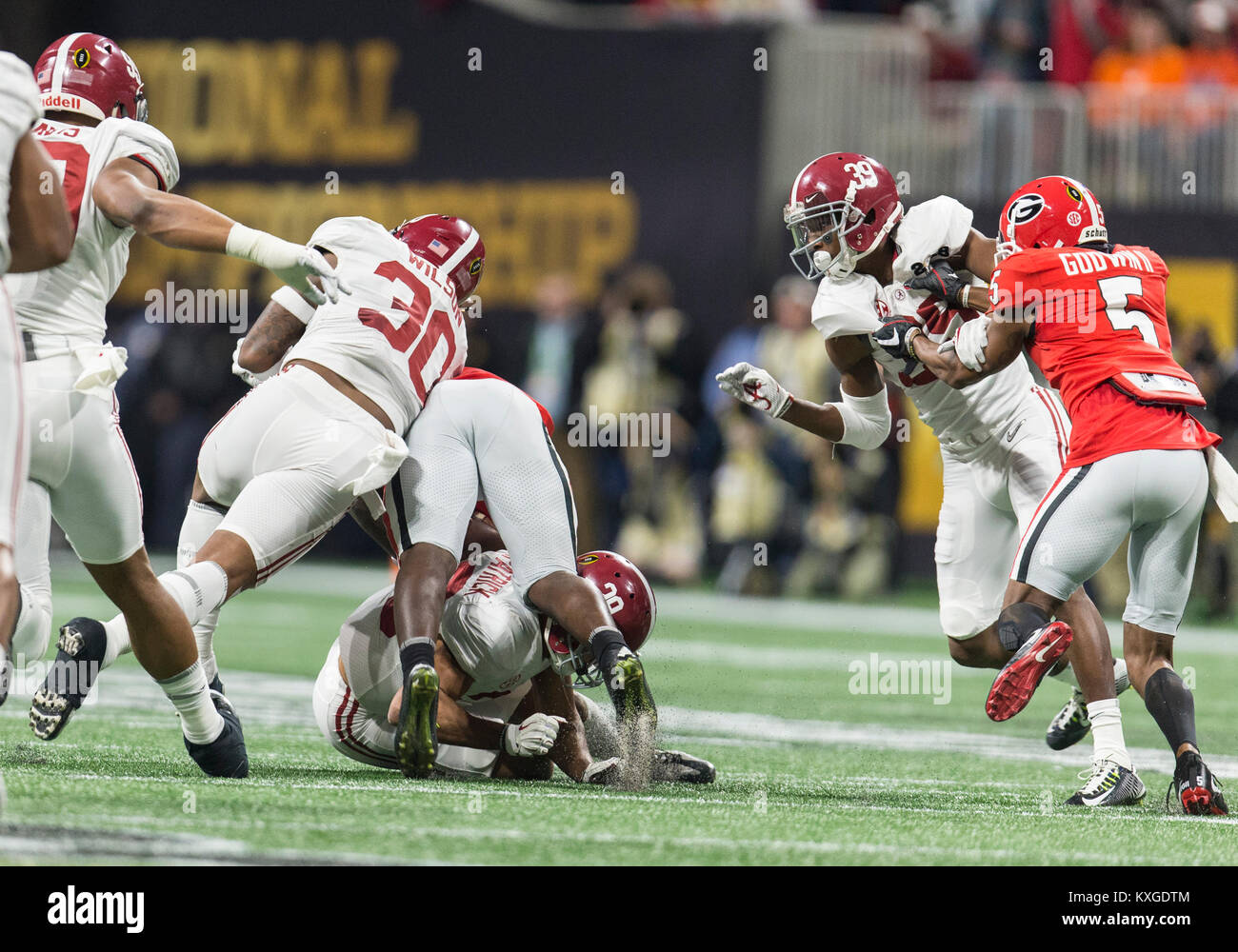 Atlanta, Georgia, USA. 8th Jan, 2018. Alabama linebacker Mack Wilson ...