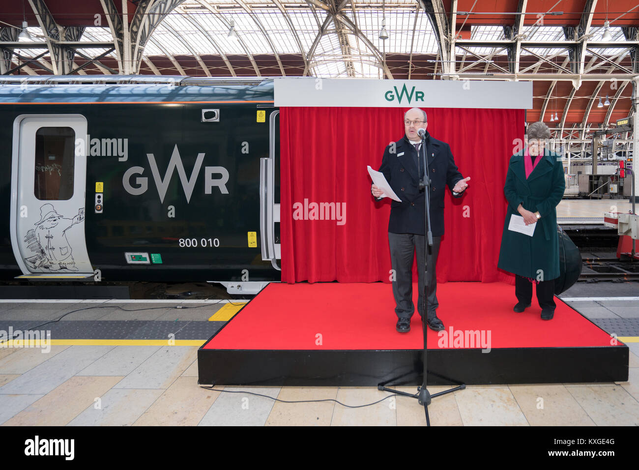 London, UK. 10 January 2018. Mark Hopwood, managing director of GWR, at ...