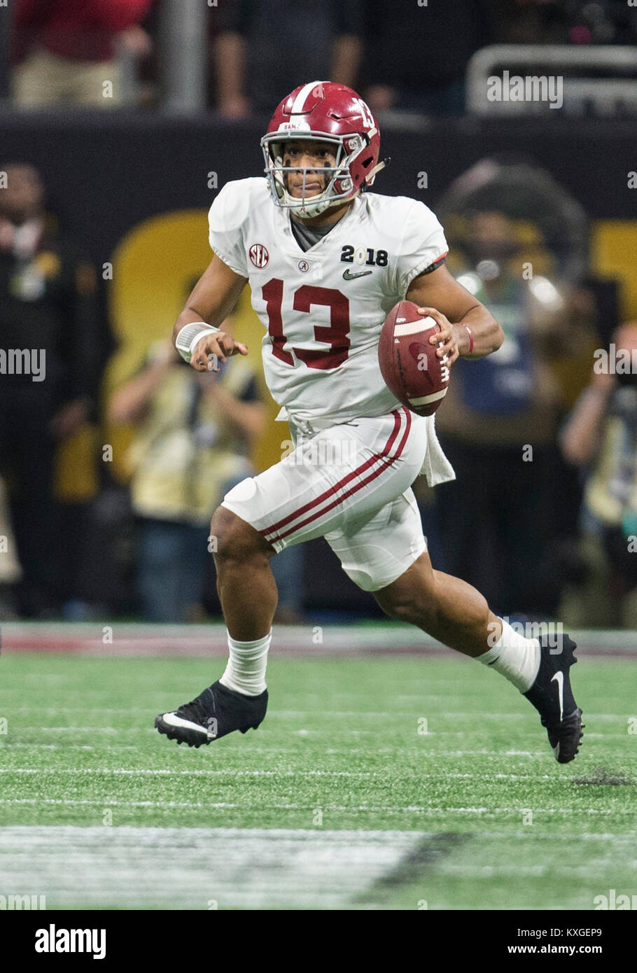 Atlanta, Georgia, USA. 8th Jan, 2018. Alabama quarterback Tua ...