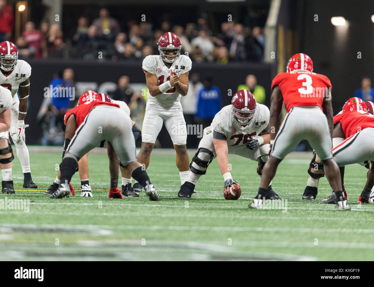 Atlanta, Georgia, USA. 8th Jan, 2018. Alabama quarterback Tua ...