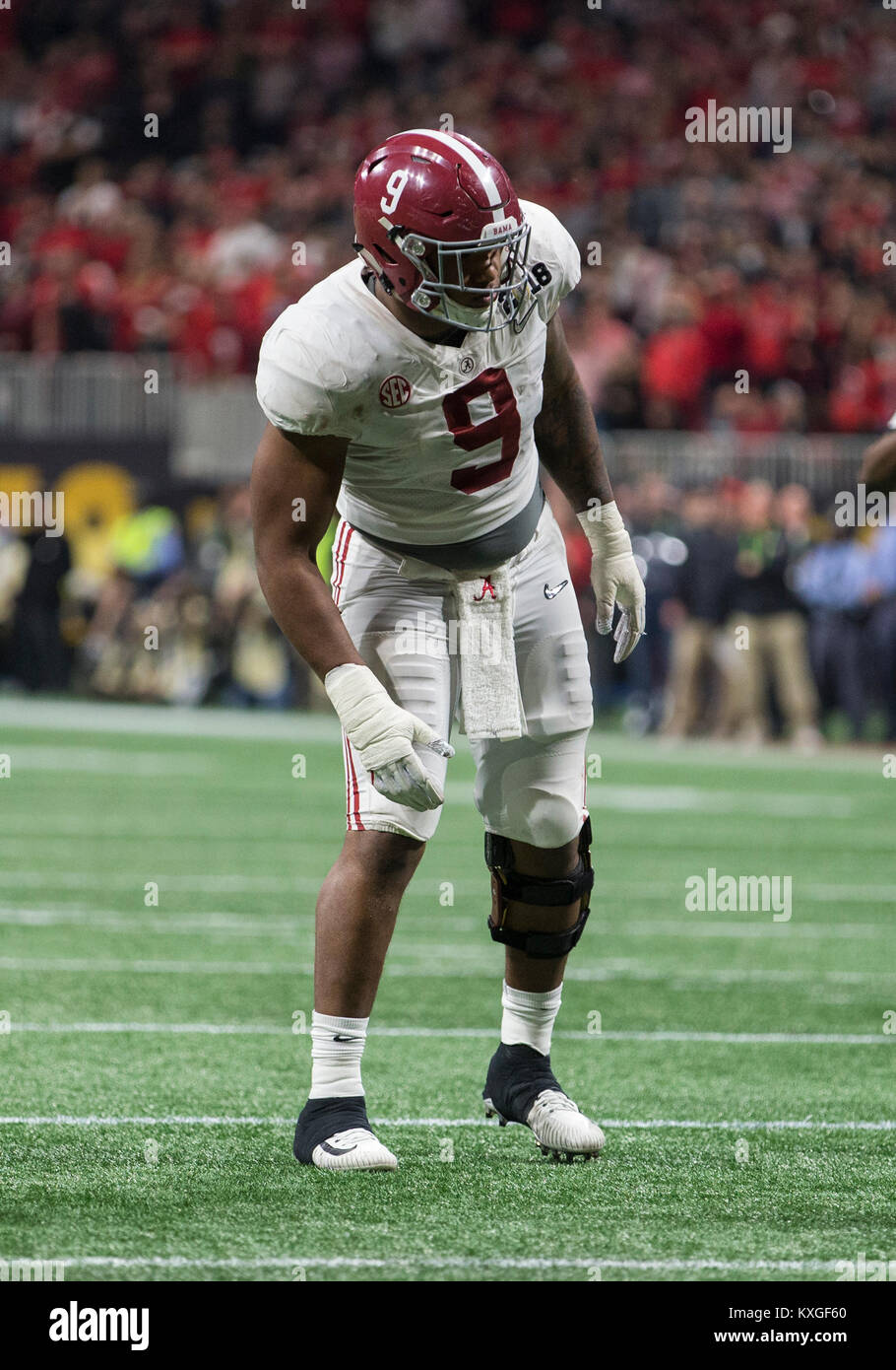 Atlanta, Georgia, USA. 8th Jan, 2018. Alabama defensive lineman Da ...