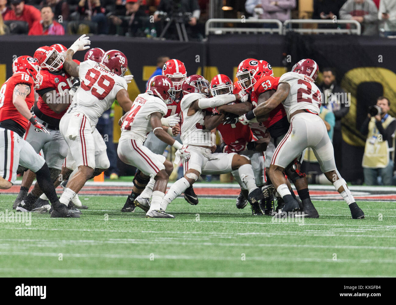 Atlanta, Georgia, USA.08th Jan, 2018. Alabama linebacker Mack Wilson ...