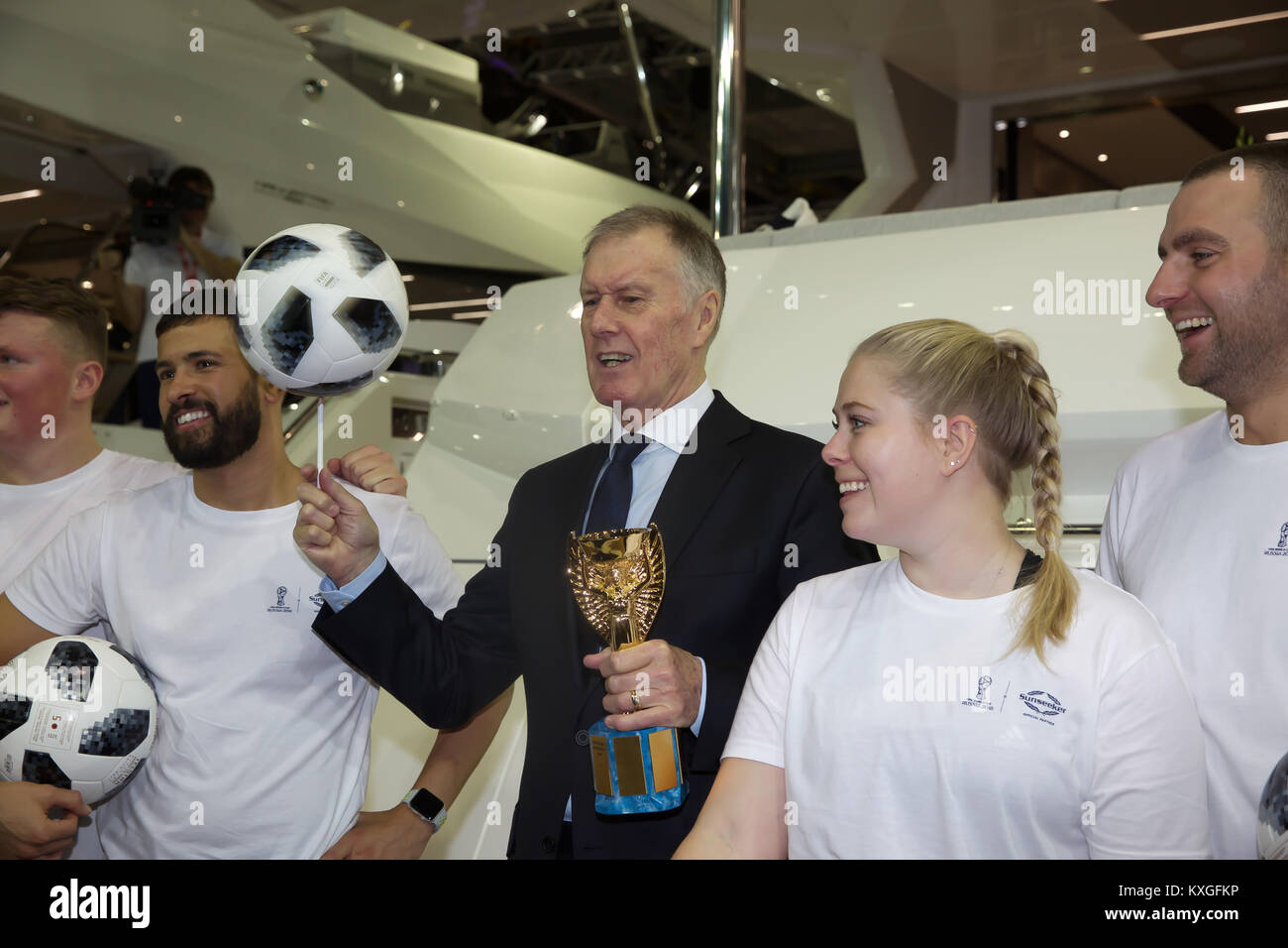 London, UK. 10th Jan, 2018. 1966 World Cup hero Sir Geoff Hurst and ...