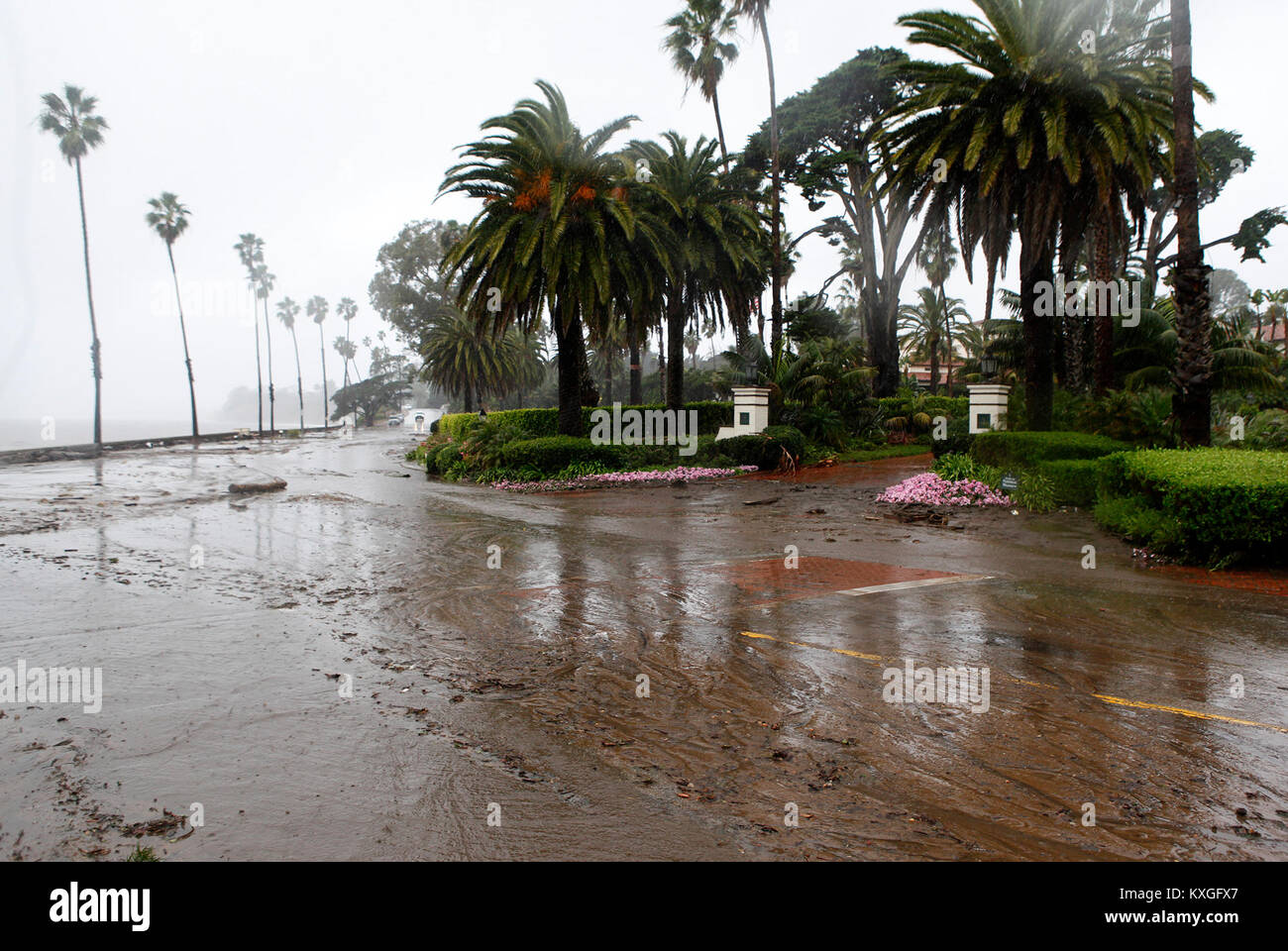 Montecito, California, USA. 10th Jan, 2018. Debris and mud in front of ...