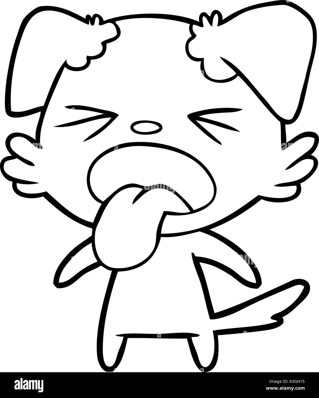 cartoon disgusted dog Stock Vector Image & Art - Alamy