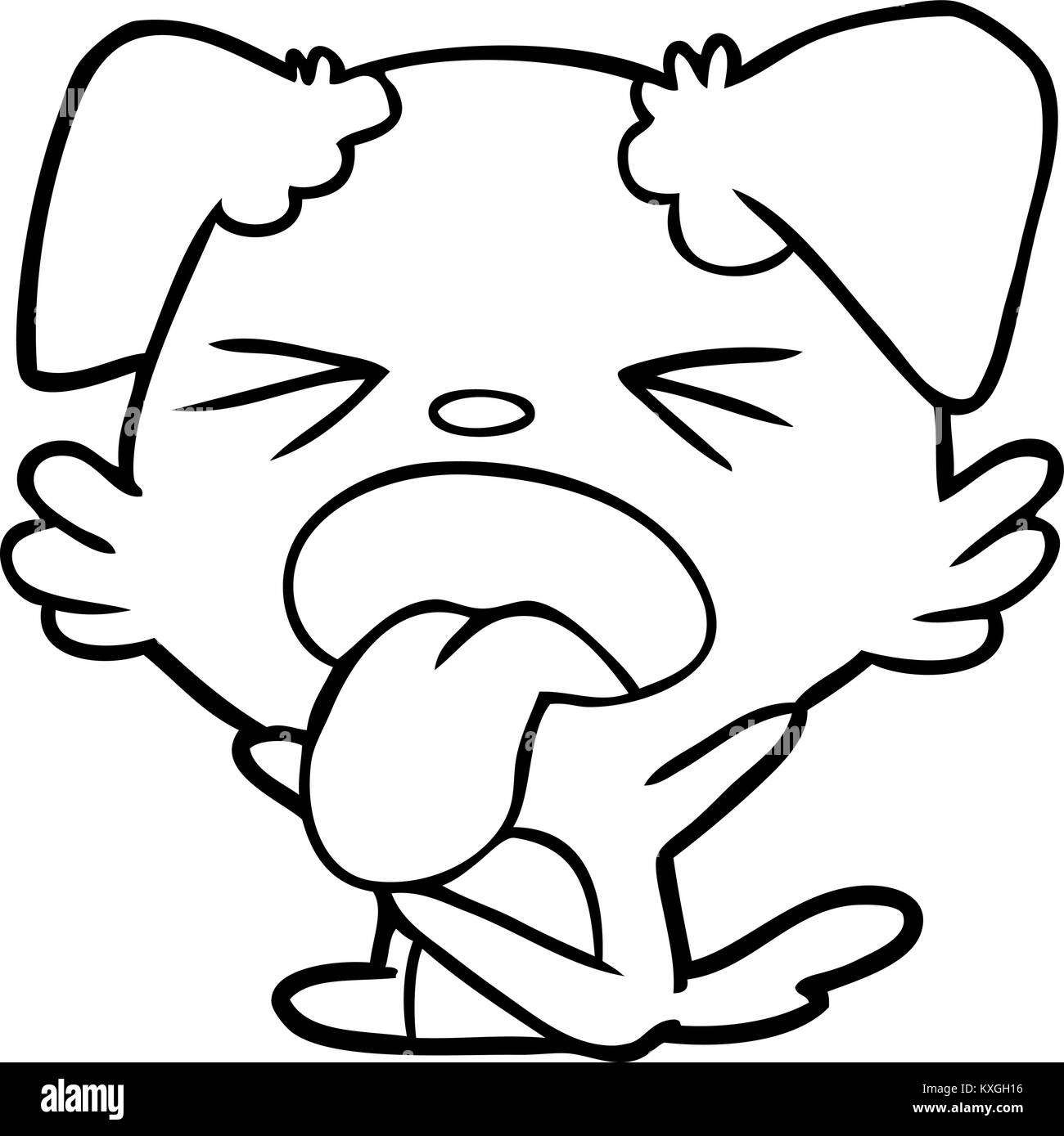 cartoon dog throwing tantrum Stock Vector Image & Art - Alamy