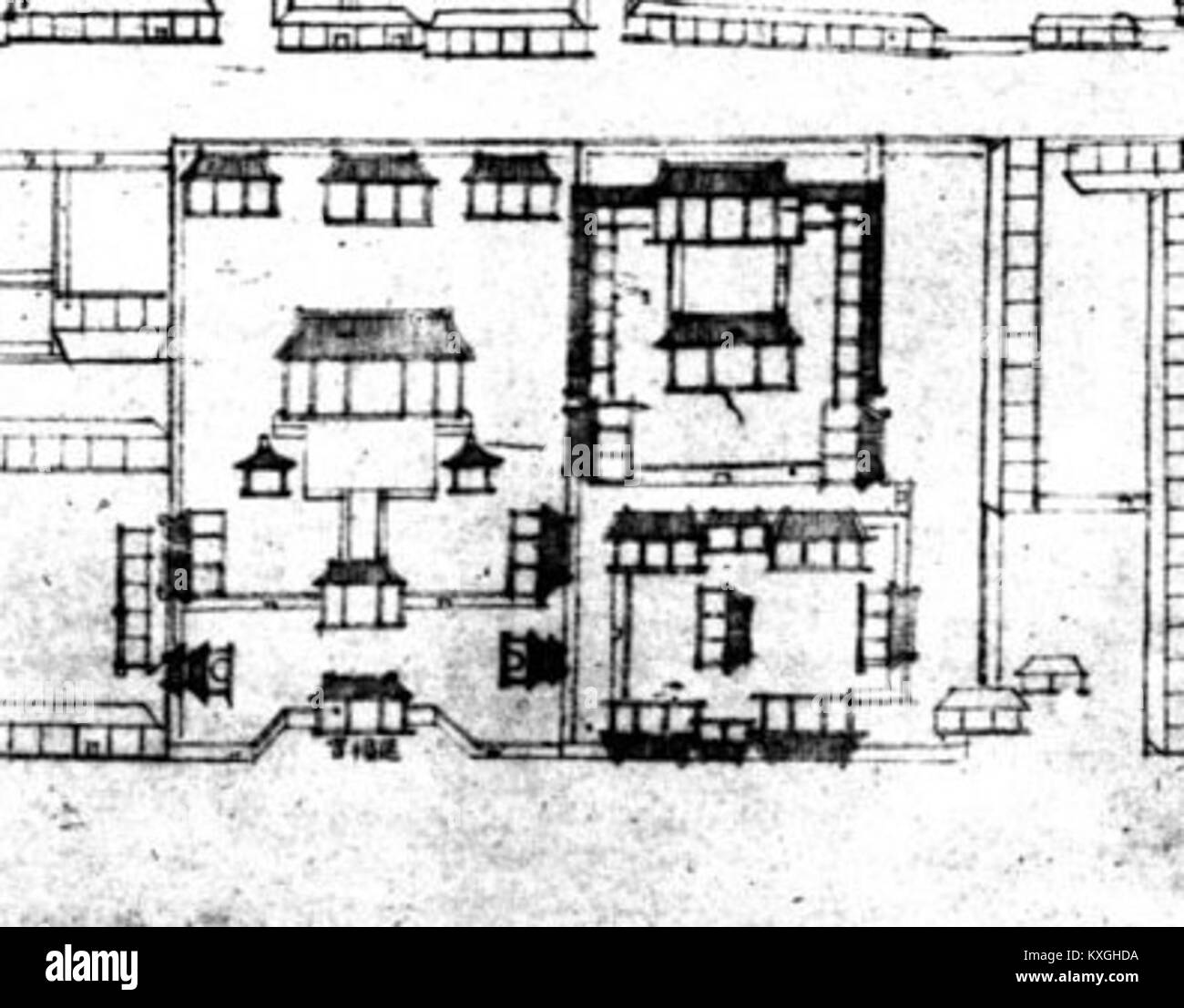 Complex building layout Black and White Stock Photos & Images - Alamy